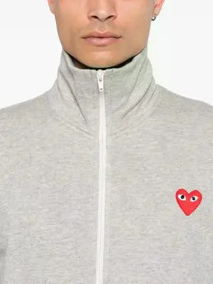 Play Comme Des Garcon Heart-patch Sweatshirt