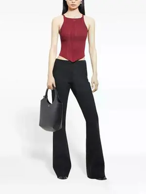 COURREGES Pointy Rib-knit Tank Top