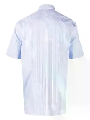 XACUS Striped Short-sleeve Cotton Shirt