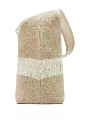 Burberry Logo Embellished Canvas Shoulder Bag