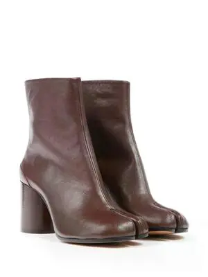 MAISON MARGIELA Tabi 80mm Leather Ankle Boots - Brown