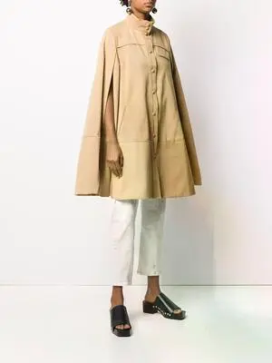 COURREGES Cut-out Sleeve Flared Coat