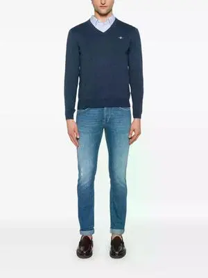 Gant Cotton V-neck Sweater