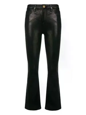 FRAME Kick Flare Lambskin Trousers