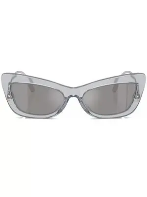 Dolce & Gabbana Crystal Cat-eye Sunglasses - Silver