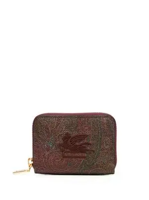 Etro Pegaso Zip-around Wallet - Red