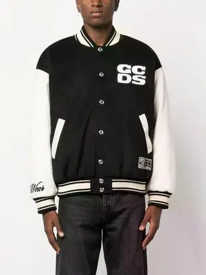 Gcds Two-tone Logo-patch Bomber Jacket