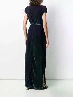 Marco De Vincenzo Metallic Sheen Pleated Dress