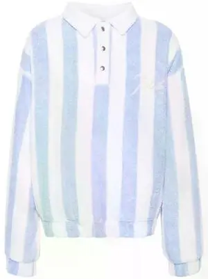 Rhude Striped Loop Terry Polo Shirt