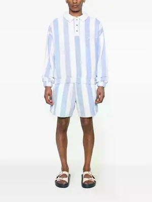 Rhude Striped Loop Terry Polo Shirt