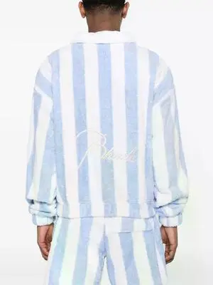 Rhude Striped Loop Terry Polo Shirt