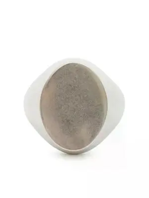 MAISON MARGIELA Oval Signet Ring - Silver