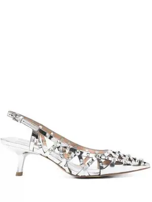 Ash 55mm Bizarre Slingback Pumps - Silver