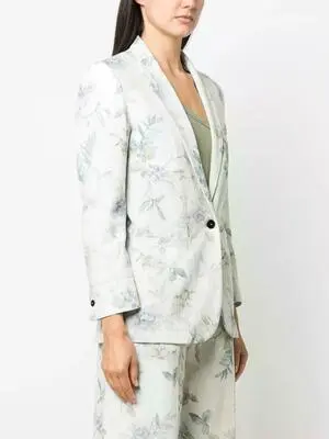FORTE_FORTE Floral-print Single-breasted Blazer