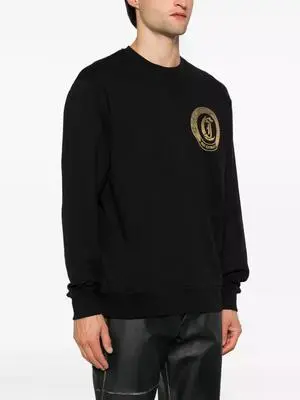 Just Cavalli Logo-print Cotton Sweatshirt - Black