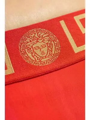 Versace Greca Detail Bikini Bottoms - Red
