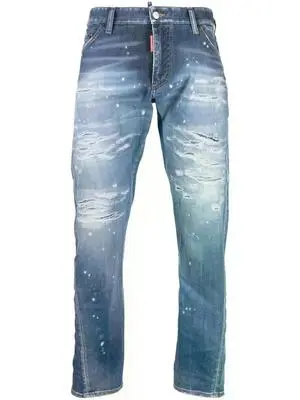 Dsquared2 Distressed Slim-cut Jeans - Blue