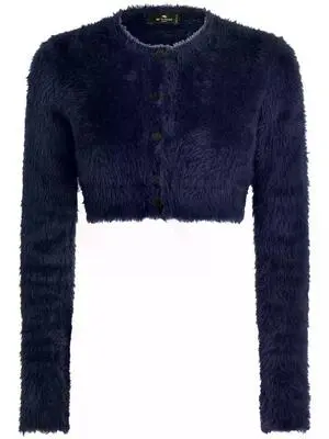 Etro Brushed-knit Cropped Cardigan