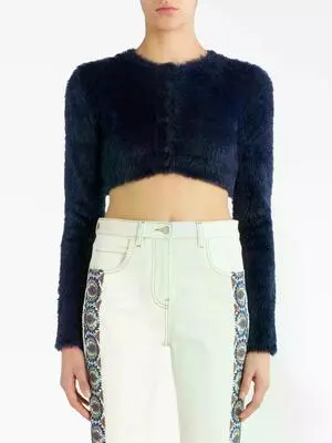 Etro Brushed-knit Cropped Cardigan