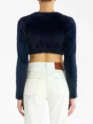 Etro Brushed-knit Cropped Cardigan