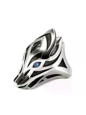 John Hardy Sterling Naga Sapphire Ring