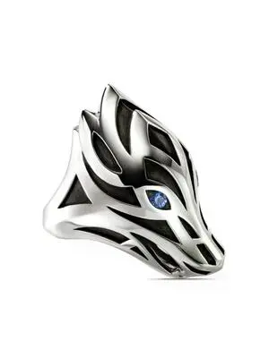 John Hardy Sterling Naga Sapphire Ring
