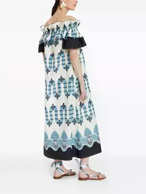 La DoubleJ Sirocco Print Off-shoulder Dress