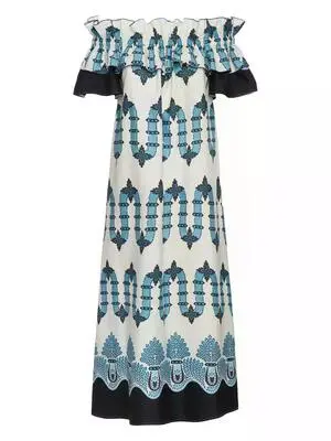 La DoubleJ Sirocco Print Off-shoulder Dress