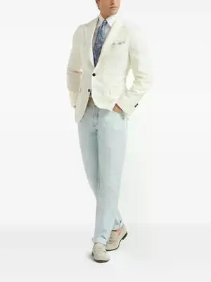Brunello Cucinelli Tapered Jeans With Logo Patch