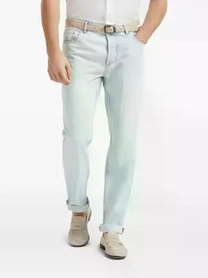 Brunello Cucinelli Tapered Jeans With Logo Patch