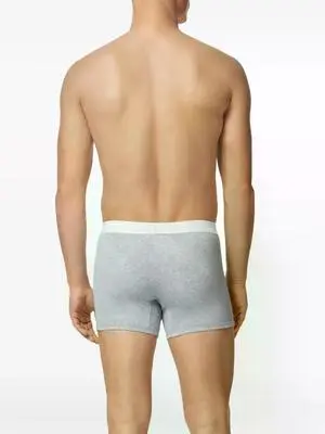 Versace Cotton Ribbed Long Trunks - Grey