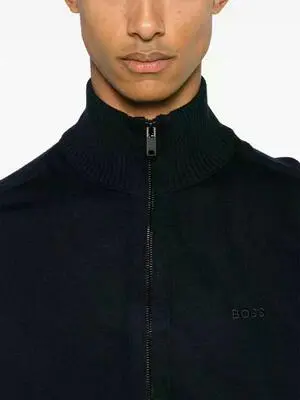 BOSS Logo-embroidered Cardigan