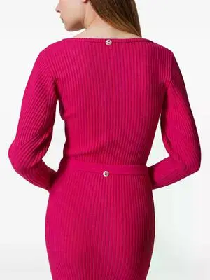 TWINSET Fitted Rib-knit Jumper