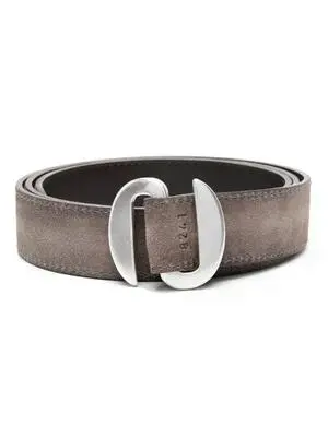 Orciani Buckled Suede Belt - Grey