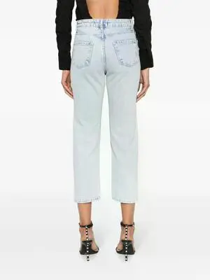 ANA RADU Crystal-embellished Cropped Jeans