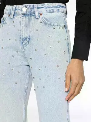 ANA RADU Crystal-embellished Cropped Jeans