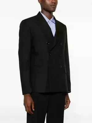 LARDINI Double-breasted Blazer - Black