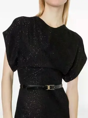 Philosophy Di Lorenzo Serafini Sequinned Knitted Midi Dress