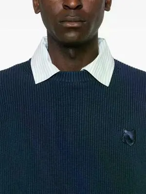 Maison Kitsuné Embroidered Logo Cotton Blend Jumper