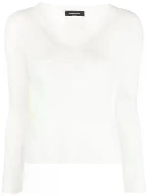 Fabiana Filippi Cashmere V-neck Sweater - White