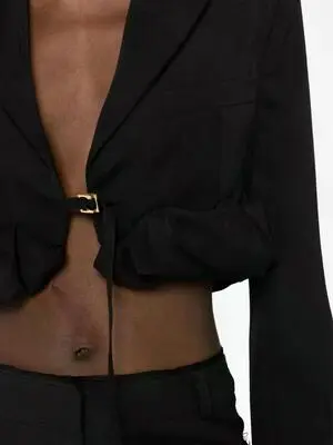 Jacquemus La Veste Croissant Cropped Blazer
