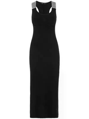 Philipp Plein Crystal-embellished Tank Dress - Black