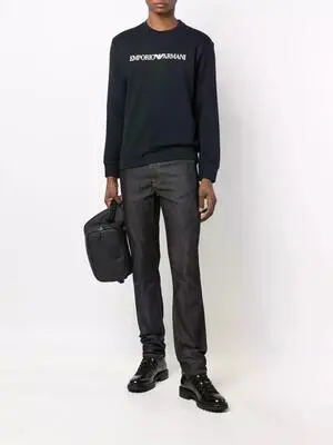 Emporio Armani Logo-print Crew-neck Sweatshirt
