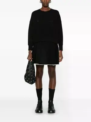 Dkny Embellished Logo Crewneck Sweatshirt - Black