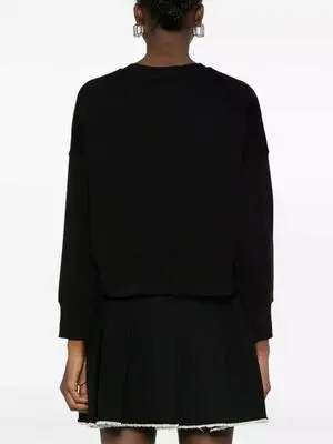 Dkny Embellished Logo Crewneck Sweatshirt - Black