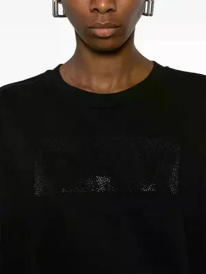 Dkny Embellished Logo Crewneck Sweatshirt - Black