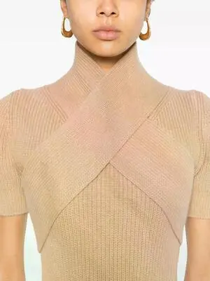 PATOU Wrap-front Mini Dress