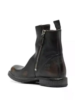 Moma Distressed Leather Ankle Boots