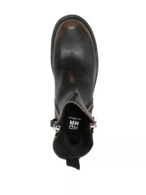 Moma Distressed Leather Ankle Boots