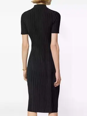Versace Knitted Midi Shirt Dress
